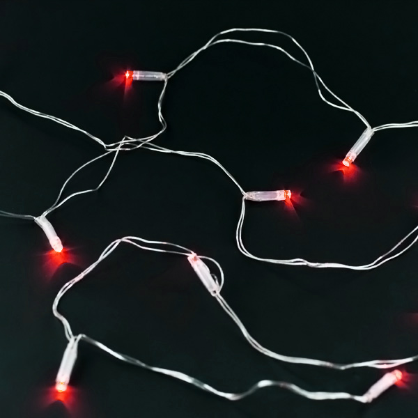88 Inch Vine Wire String Light 10 Red LED Bulbs