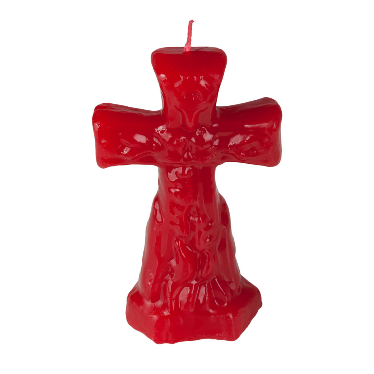 5 Inch Red Holy Cross Candle