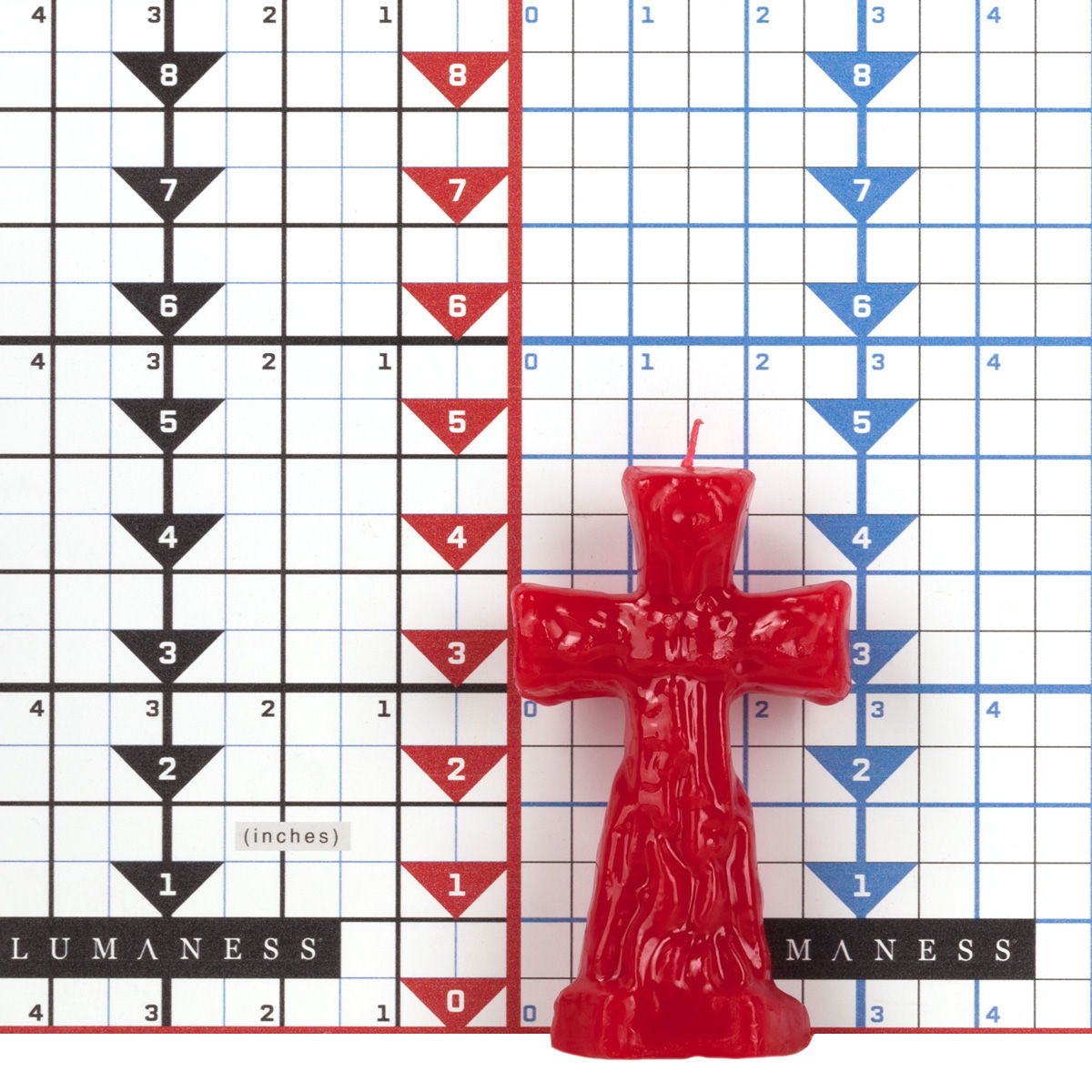 5 Inch Red Holy Cross Candle